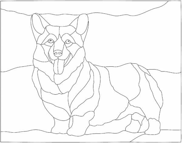 Corgi-Dog-pdf-1024×802 | Best Stained Glass Patterns