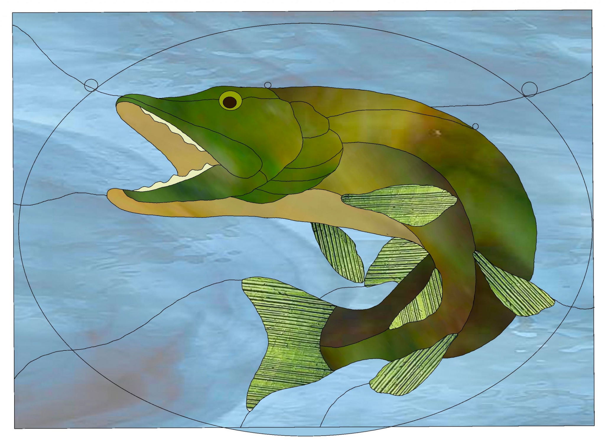 Muskie, Northern Fish | Best Stained Glass Patterns