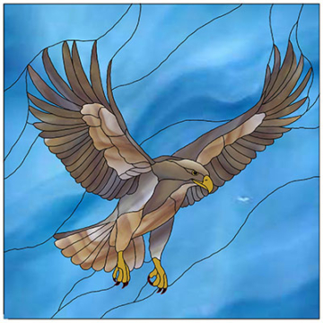 Golden Eagle | Best Stained Glass Patterns